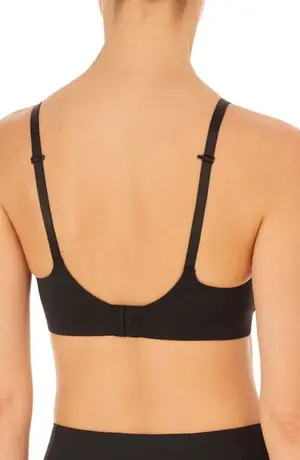Natori Liquid Underwire Balconette Push-up Bra - Black
