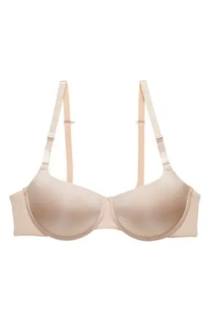 Natori Liquid Underwire Balconette Push-up Bra - Light Mocha