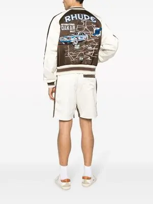 Rhude Souvenir Embroidered Bomber Jacket - Brown