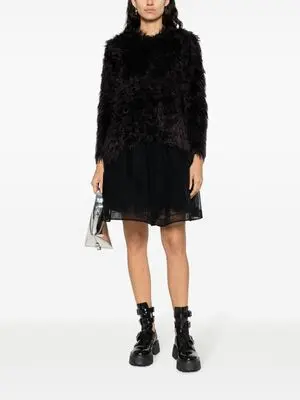 Comme Des Garçons Faux-fur Long-sleeved Top