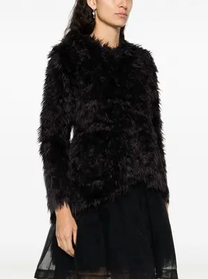 Comme Des Garçons Faux-fur Long-sleeved Top