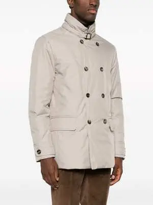 MOORER Kurt-gf Double-breasted Padded Coat - Neutrals