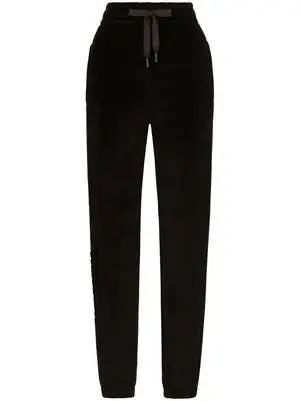 Dolce & Gabbana Logo-embroidered Drawstring Track Pants - Black