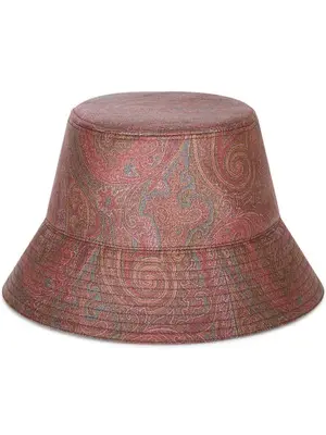 Etro Paisley-print Bucket Hat - Brown