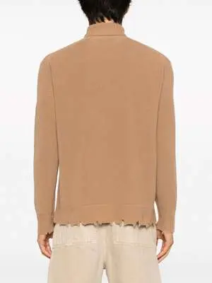LANEUS Ripped Wool Sweatshirt