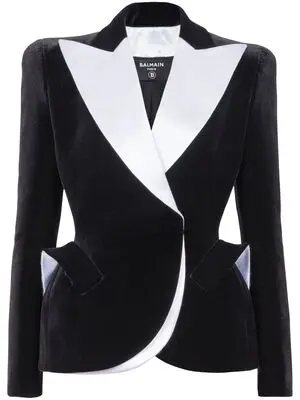 Balmain Two-tone Velvet Blazer