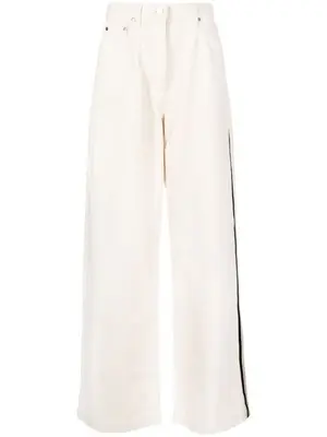 PETER DO High-rise Wide-leg Jeans - White