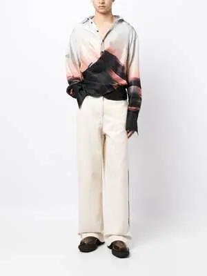 PETER DO High-rise Wide-leg Jeans - White