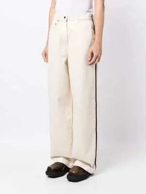 PETER DO High-rise Wide-leg Jeans - White