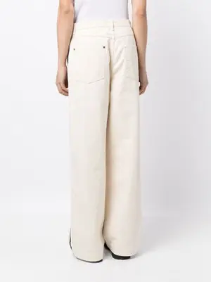 PETER DO High-rise Wide-leg Jeans - White