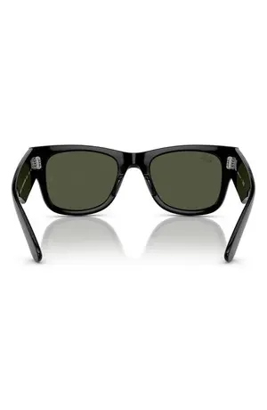 Ray-ban Mega Wayfarer 52mm Square Sunglasses - Black