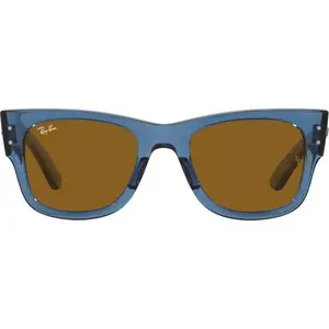 Ray-ban Ray-Ban Mega Wayfarer 52mm Square Sunglasses Blue