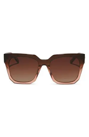DIFF Bella 54mm Square Sunglasses - Brown Gradient