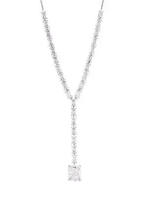 Adriana Orsini Naomi Rhodium-plated & Cubic Zirconia Y Necklace - Silver
