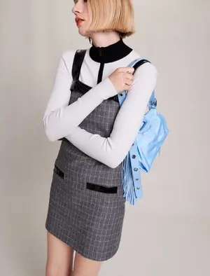 Maje Short Checked Dress