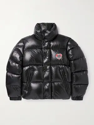 Moncler Misam Logo-appliquéd Quilted Down Jacket - Black