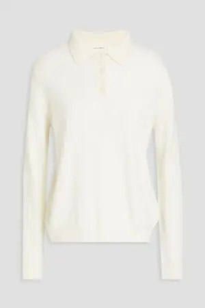 Chinti & Parker Wool And Cashmere-Blend Polo Sweater Cream