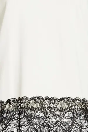 Moschino Chantilly Lace-paneled Stretch-knit Sweater
