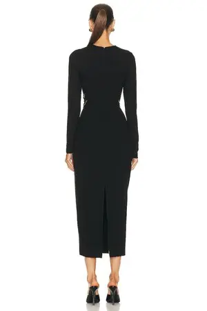 knee length dresses for ladies Black Lace Agatha Midi Dress main image 0