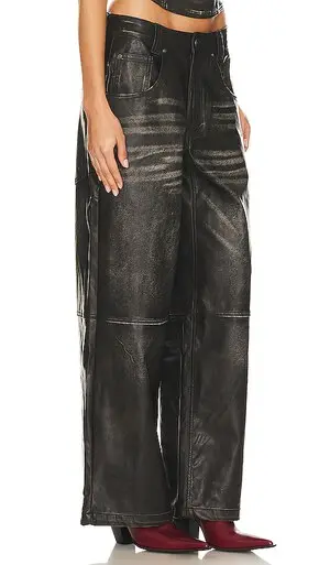JADED LONDON Distressed Faux Leather Colossus Pant
