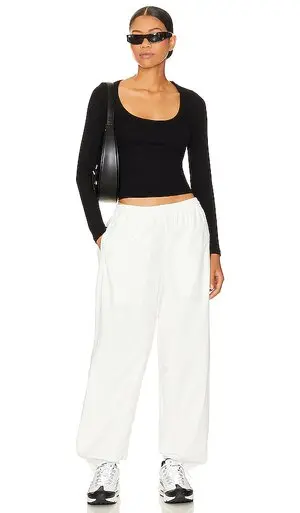 Lna Crown Scoop Long Sleeve Top