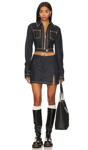 Amanda Uprichard Dale Denim Skort - Indigo