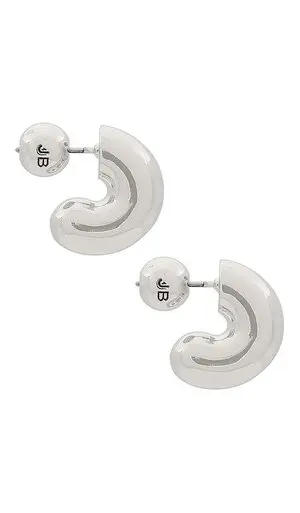 Jenny Bird Tome Small Hoops - Silver