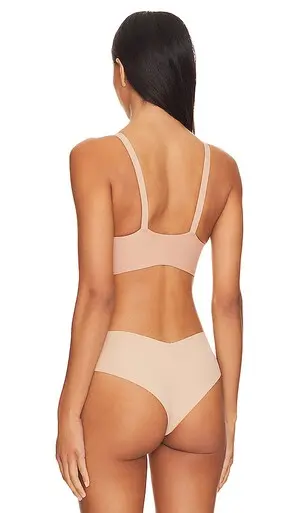 Spanx Spanxsmoothâ¢ Bra-llelujah!â® Adjustable Plunge Wireless Lift Bra In Beige - Toasted Oatmeal