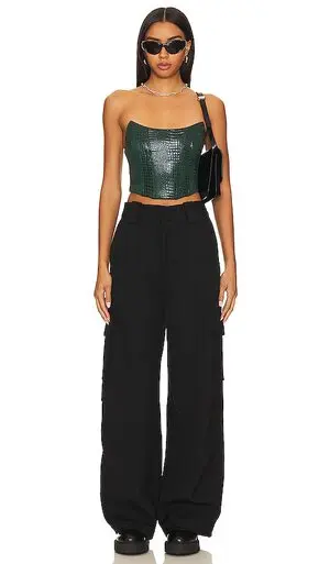Superdown Tawny Faux Suede Top