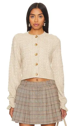 Tularosa Palmira Cropped Cable Cardigan