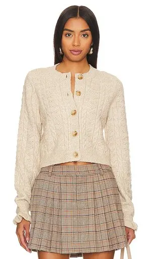 Tularosa Palmira Cropped Cable Cardigan