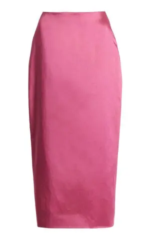 Carolina Herrera Satin Midi Skirt