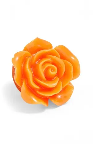 CLIFTON WILSON Flower Lapel Pin - Orange