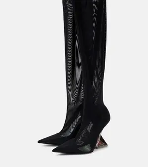 Attico Cheopissima Thigh High Boots - Black