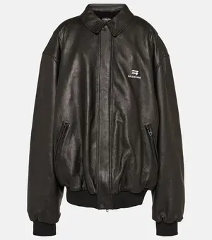 Women's Oversized Leather Bomber Jackets