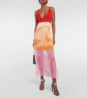 Stella McCartney Sequined Silk Midi Dress