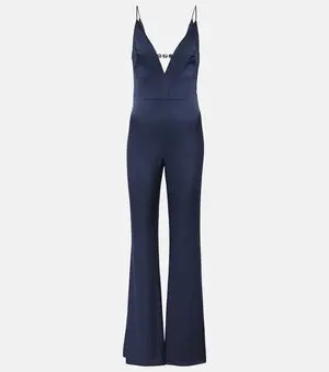 Galvan Avedon Globe Crêpe Jumpsuit - Blue