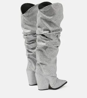 Alexandre Vauthier Glitter Knee-high Boots