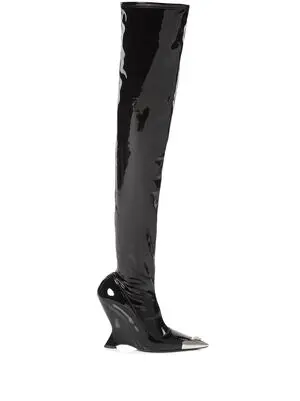 Philipp Plein Patent-leather Over-knee Boots
