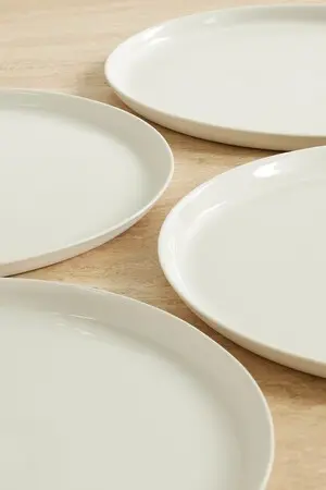 MUD AUSTRALIA Net Sustain Set Of Four Porcelain Dinner Plates