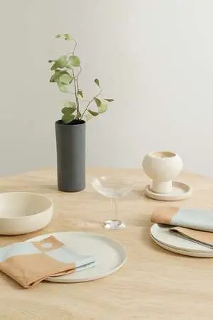 MUD AUSTRALIA Net Sustain Set Of Four Porcelain Dinner Plates