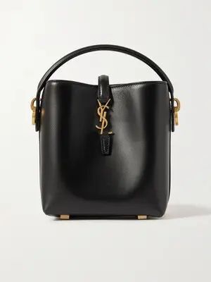 Saint Laurent Le 37 Mini Leather Bucket Bag - Black