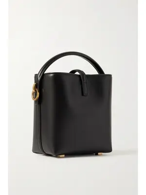 Saint Laurent Le 37 Mini Leather Bucket Bag - Black