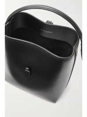 Saint Laurent Le 37 Mini Leather Bucket Bag - Black
