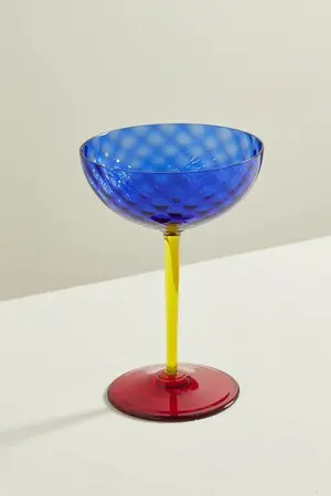 Dolce & Gabbana Color-block Murano Champagne Glass - Blue