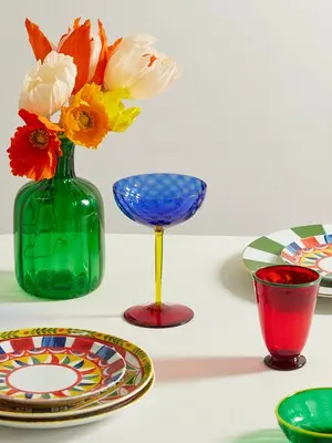 Dolce & Gabbana Color-block Murano Champagne Glass