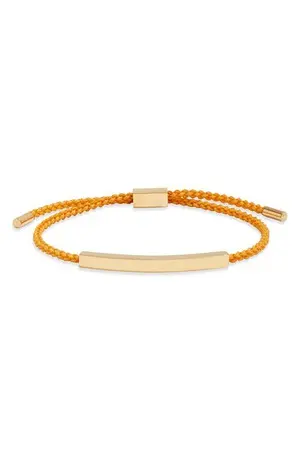 CLIFTON WILSON Braided Pull Through Bracelet - Gold/ Orange