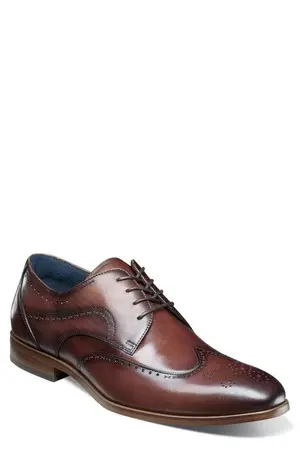 STACY ADAMS Brayden Wingtip Oxford - Brown