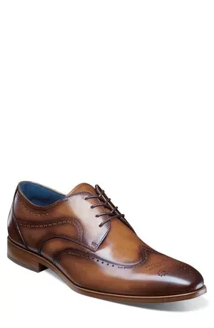STACY ADAMS Brayden Wingtip Oxford - Tan