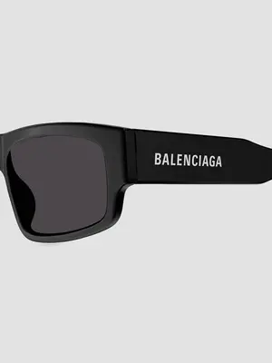 Balenciaga Flat 56mm Rectangular Sunglasses
